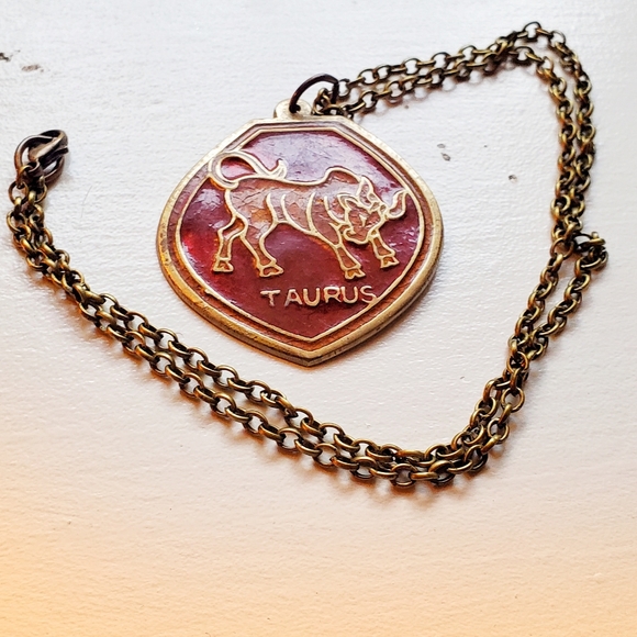 Jewelry | Handmade Vintage Taurus Brass Pendant | Poshmark